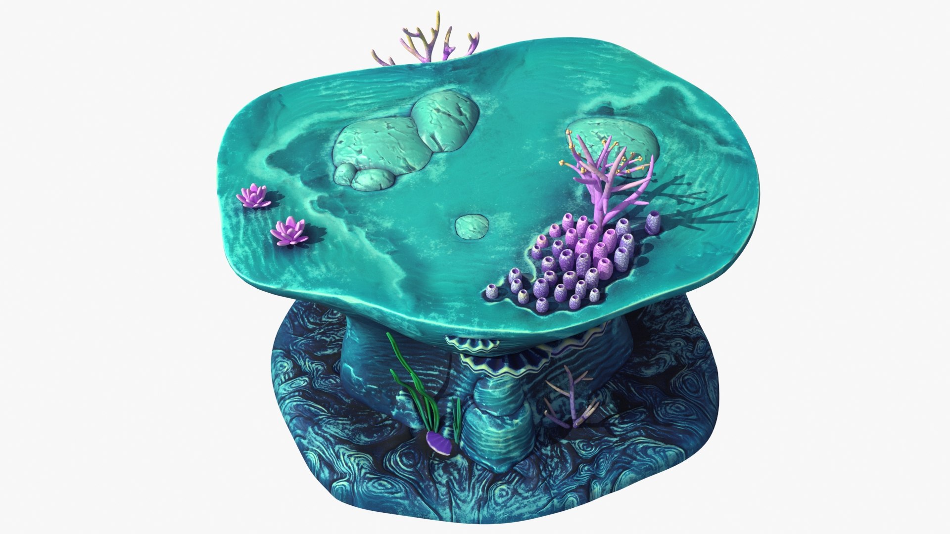 Cartoon Coral Reef V1 PBR 3D Model - TurboSquid 2221799