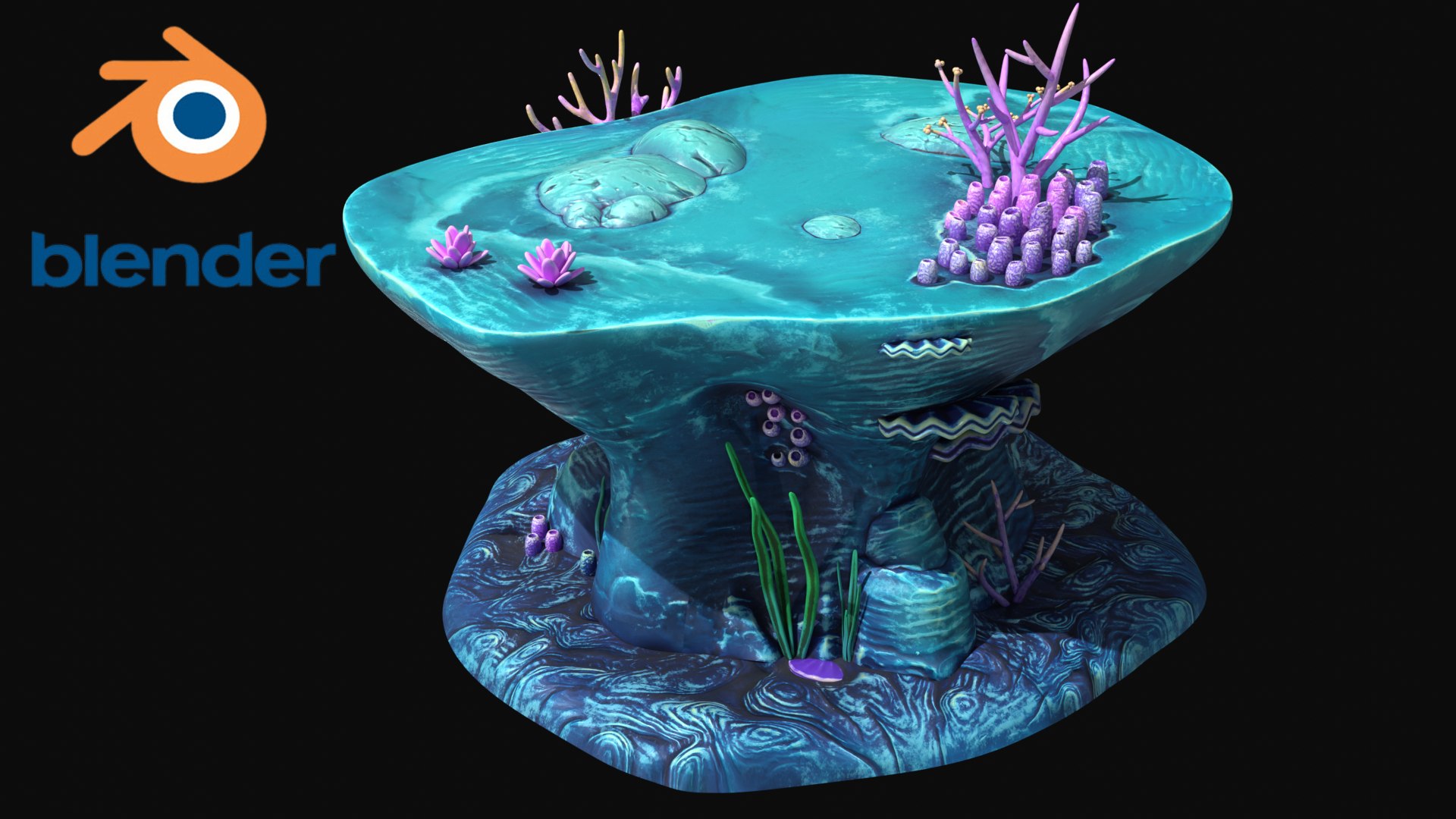 Cartoon Coral Reef V1 PBR 3D Model - TurboSquid 2221799