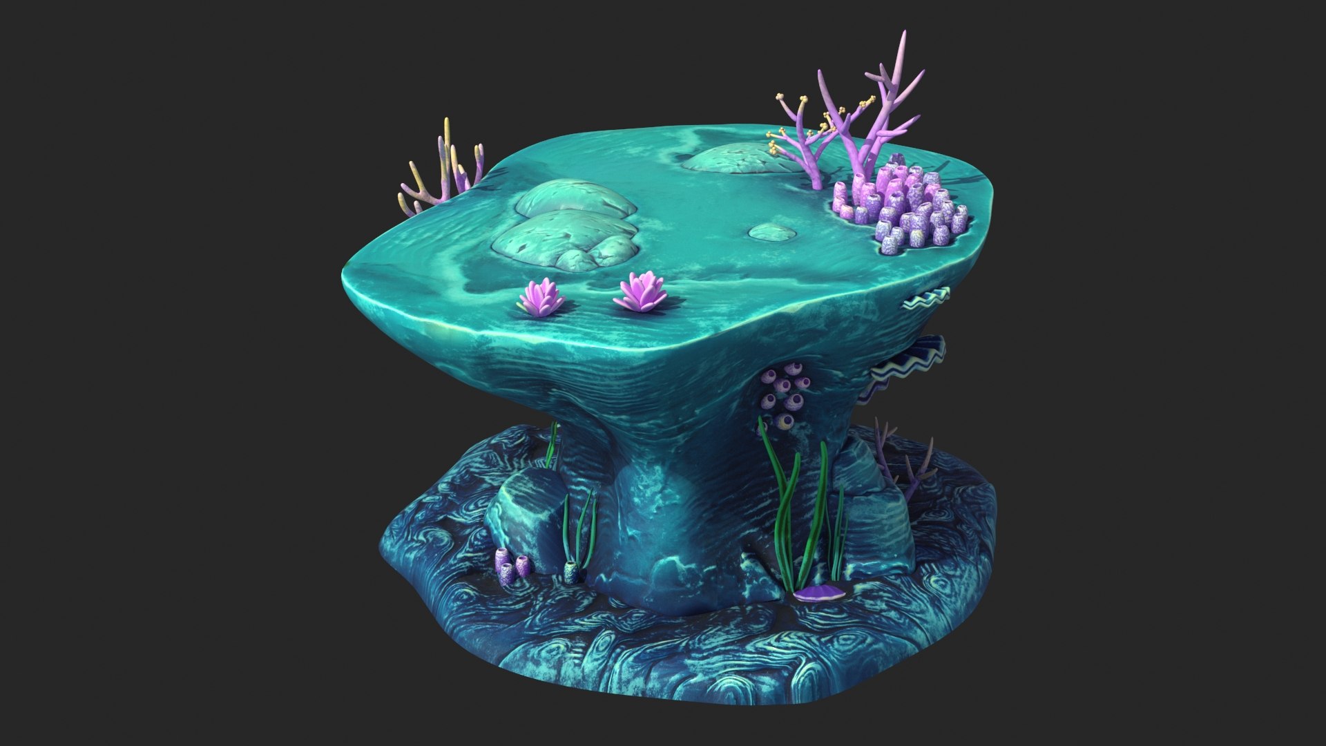Cartoon Coral Reef V1 PBR 3D Model - TurboSquid 2221799