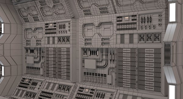 3d model corridor interior