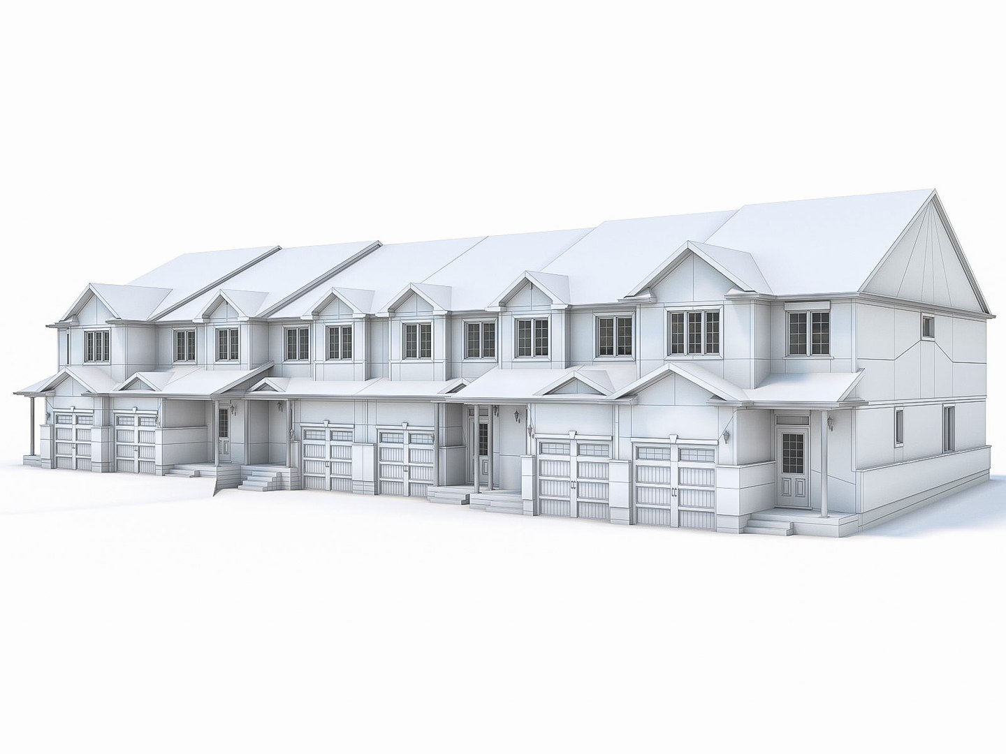 Townhouses Collection 3D Model - TurboSquid 1751270