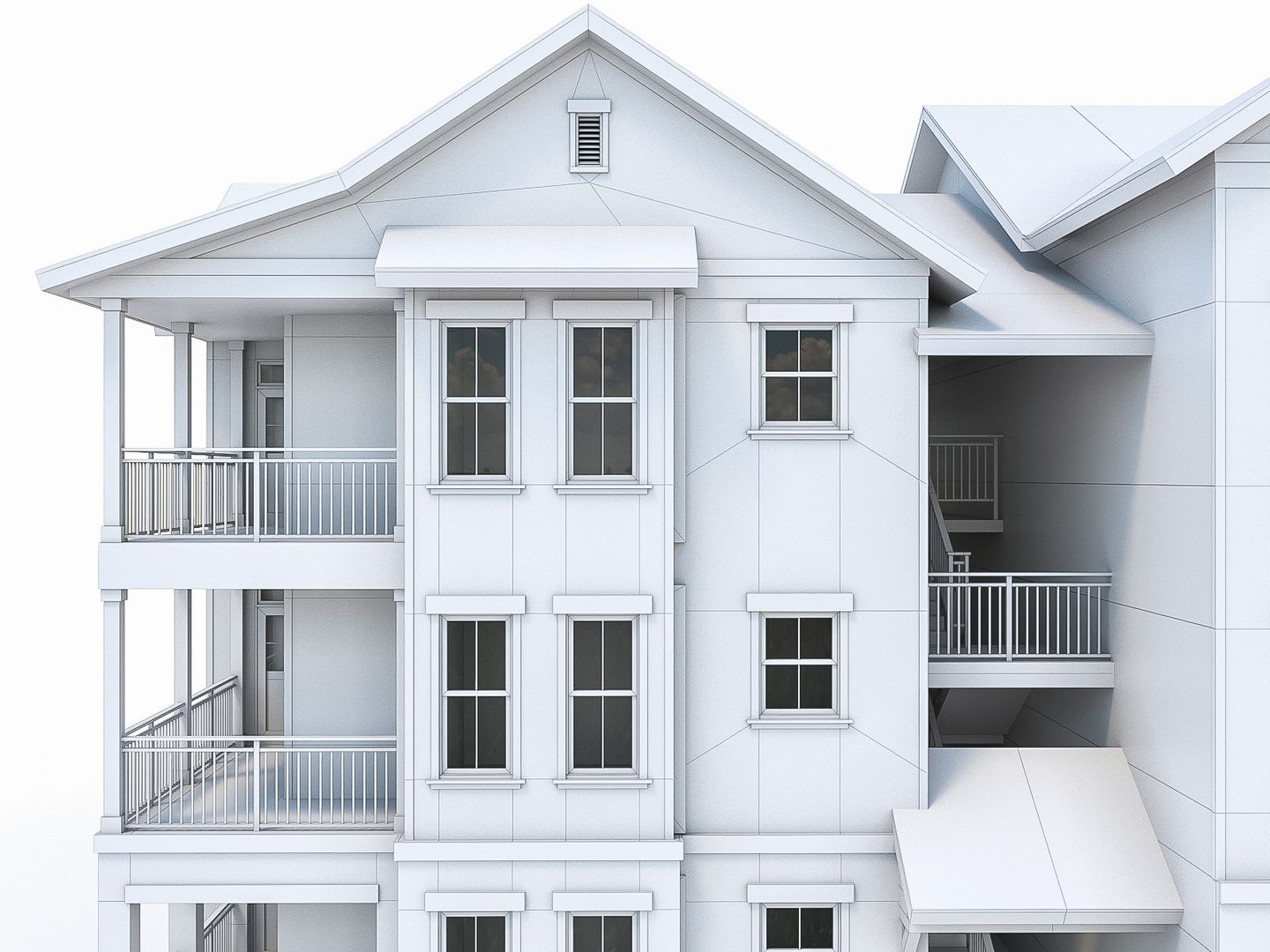 Townhouses Collection 3D model - TurboSquid 1751270