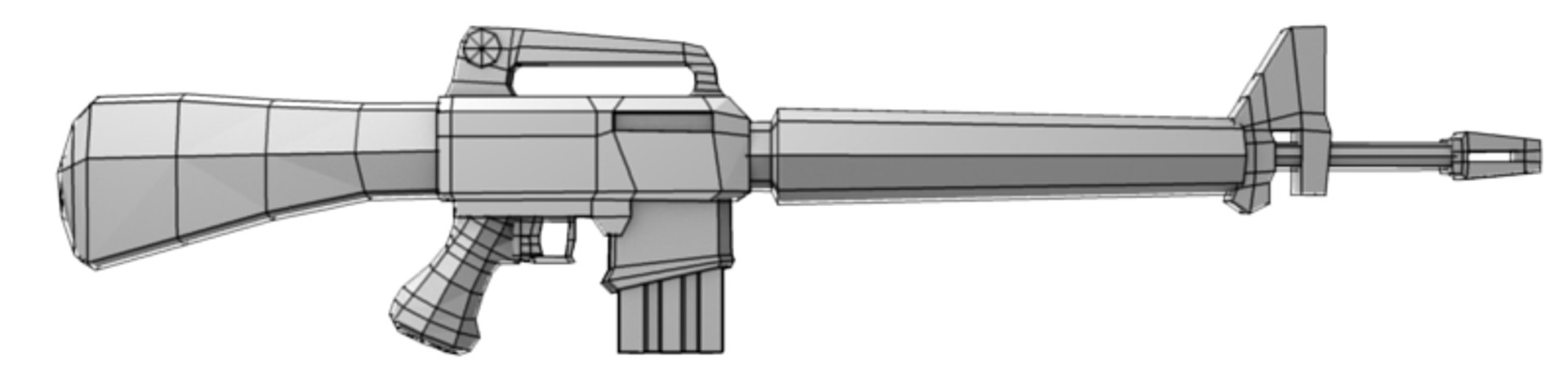 Free Low-poly M16 3d Model