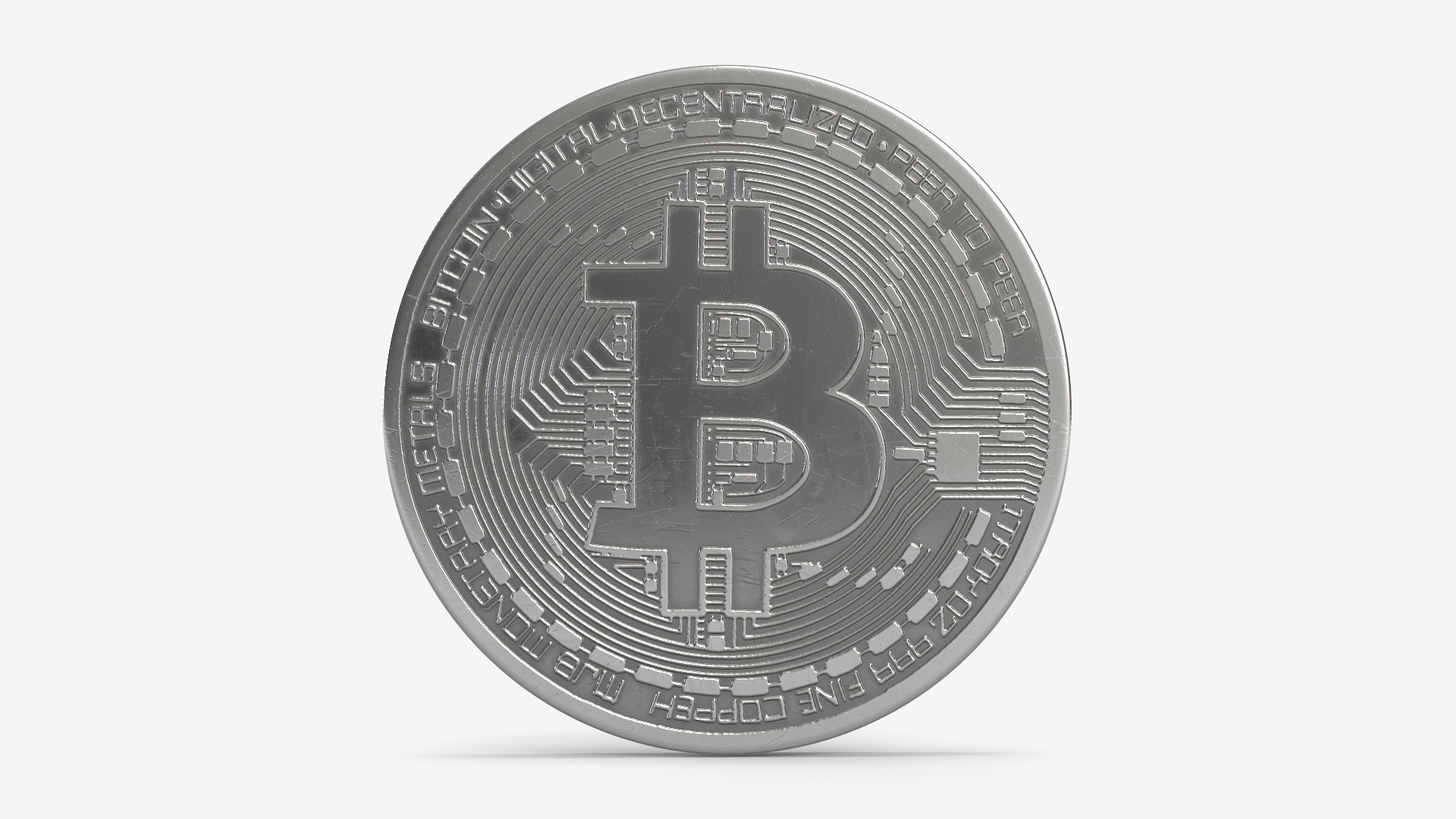 3D Bitcoin 4 Silver Model - TurboSquid 1739903