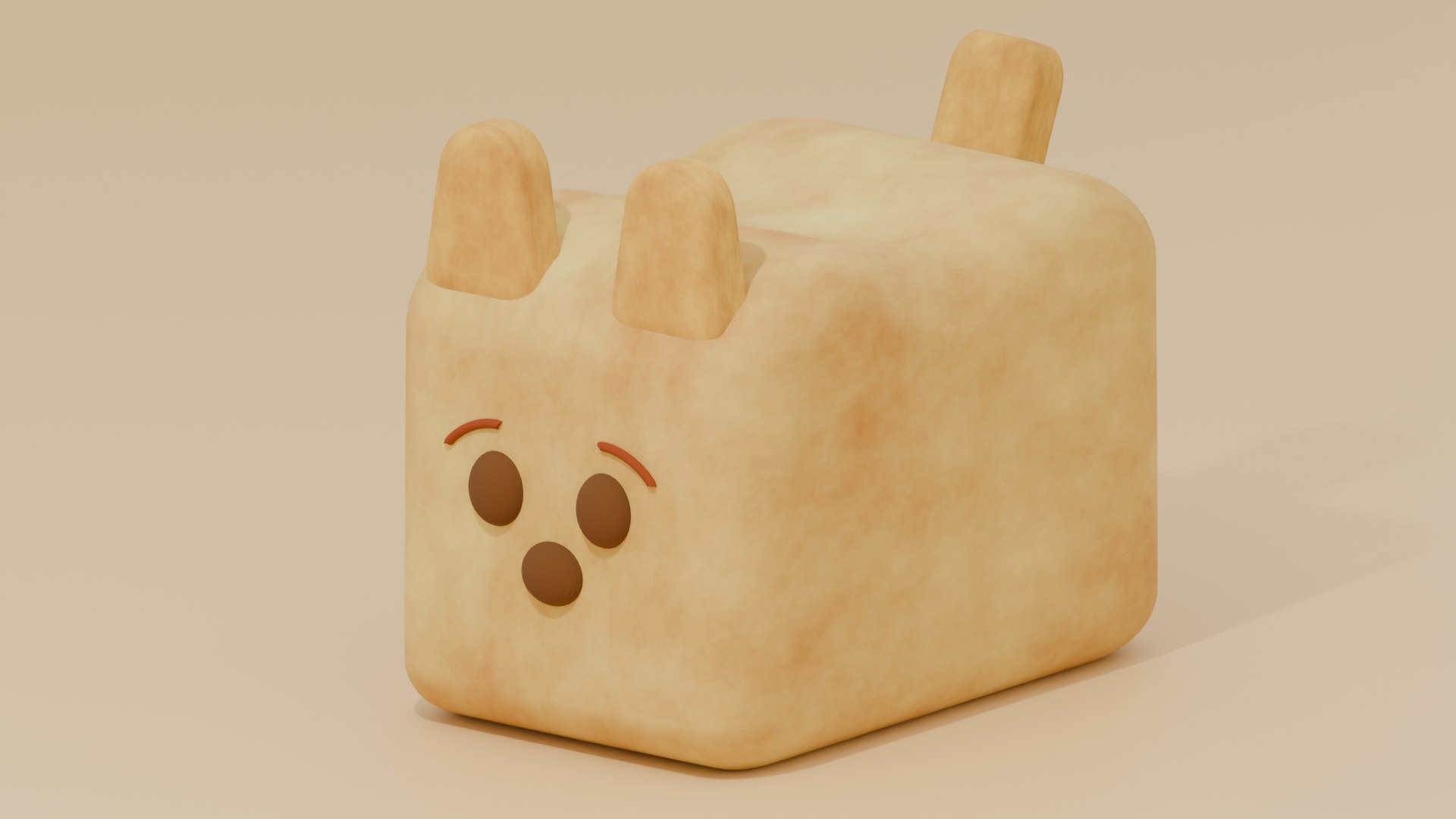 Puppy Bread Cute Stylized Bread Character 3D Model 3D Model ...