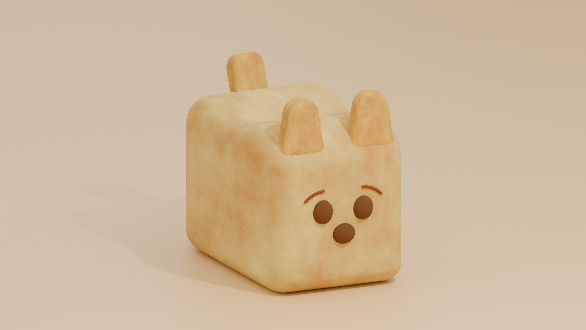 Puppy Bread Cute Stylized Bread Character 3D Model 3D Model ...