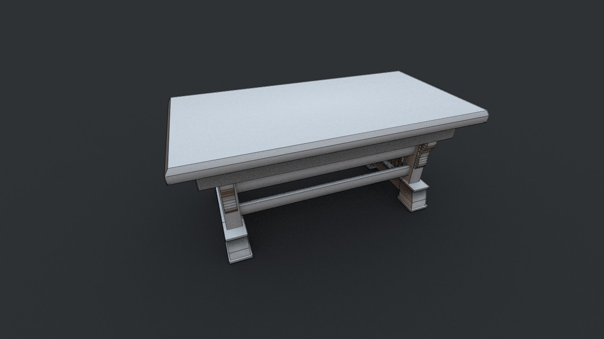 Gothic Table 3d Model