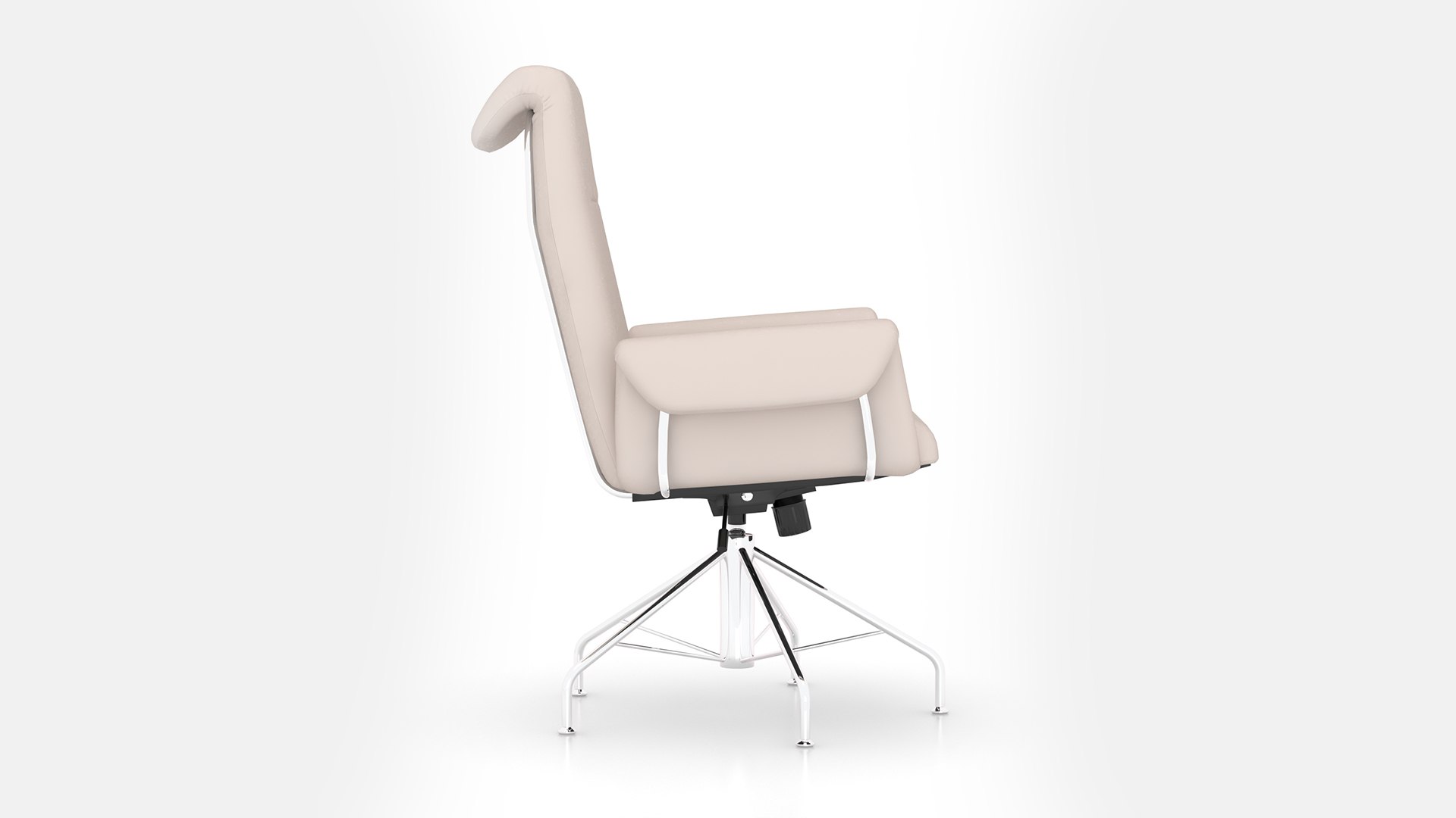 SAVITI BONE VELVET OFFICE CHAIR 3D Model - TurboSquid 2197425