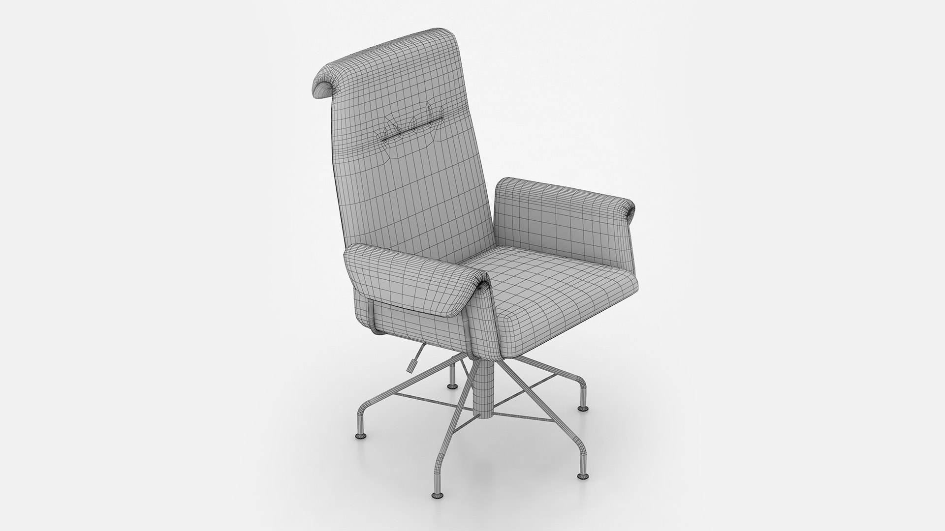 SAVITI BONE VELVET OFFICE CHAIR 3D Model - TurboSquid 2197425