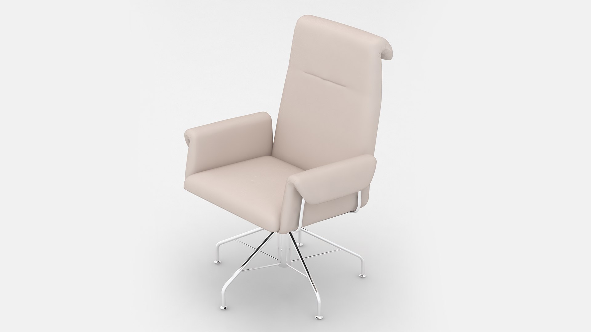 SAVITI BONE VELVET OFFICE CHAIR 3D Model - TurboSquid 2197425