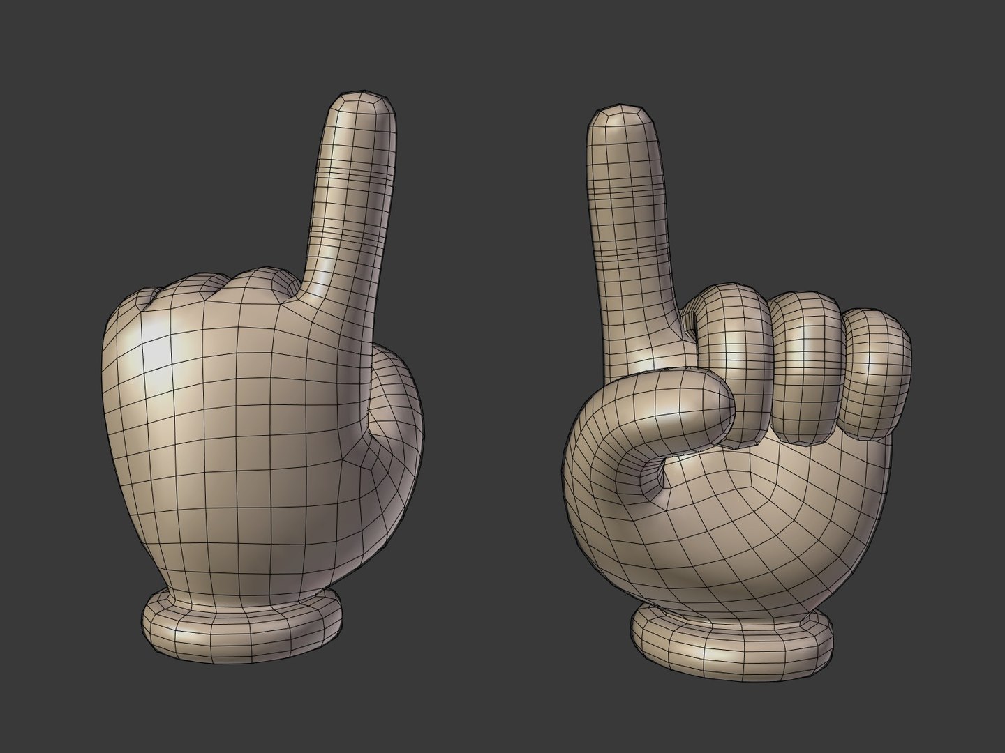 3D Cartoon Hand - TurboSquid 1309335