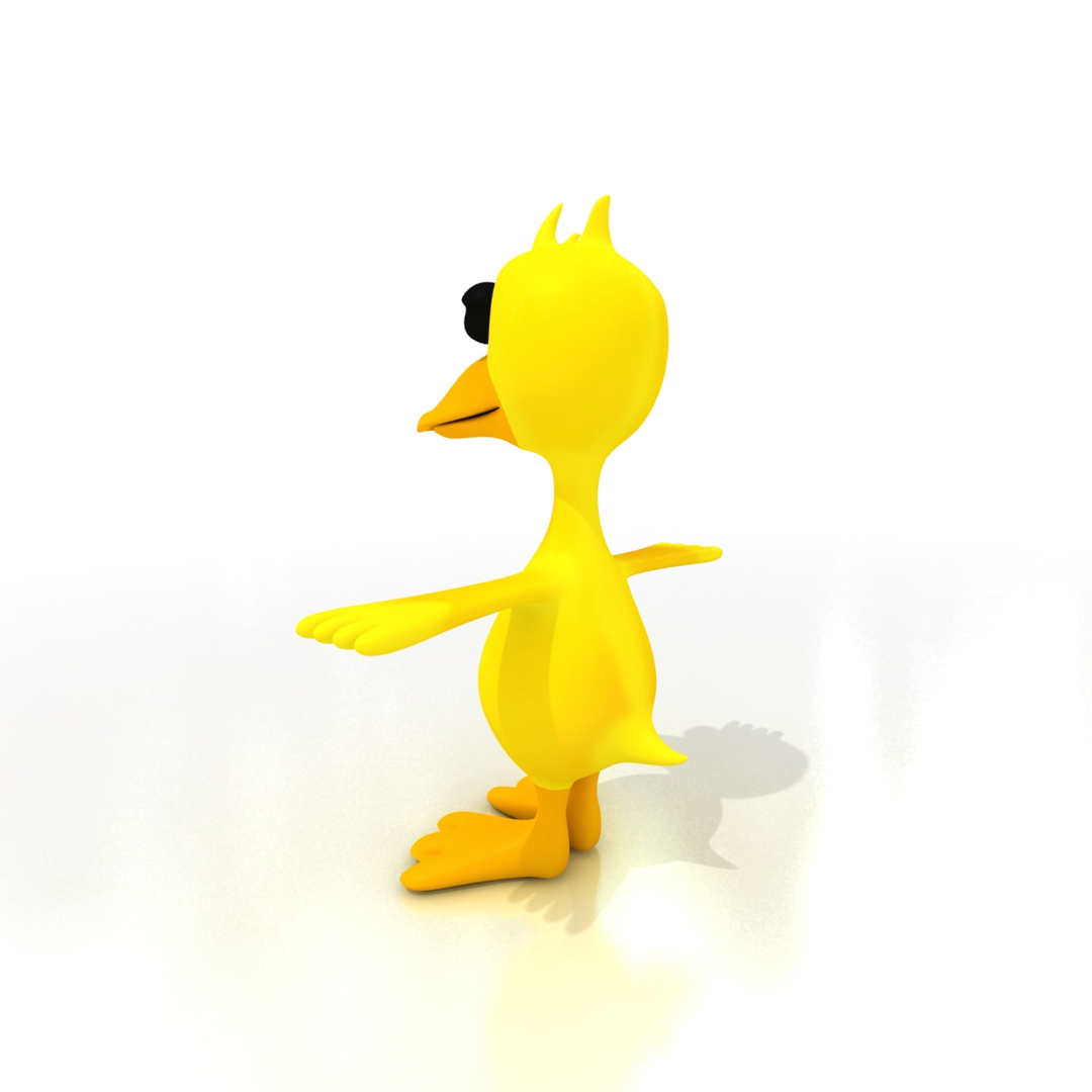 cartoon animals rig chicken 3ds
