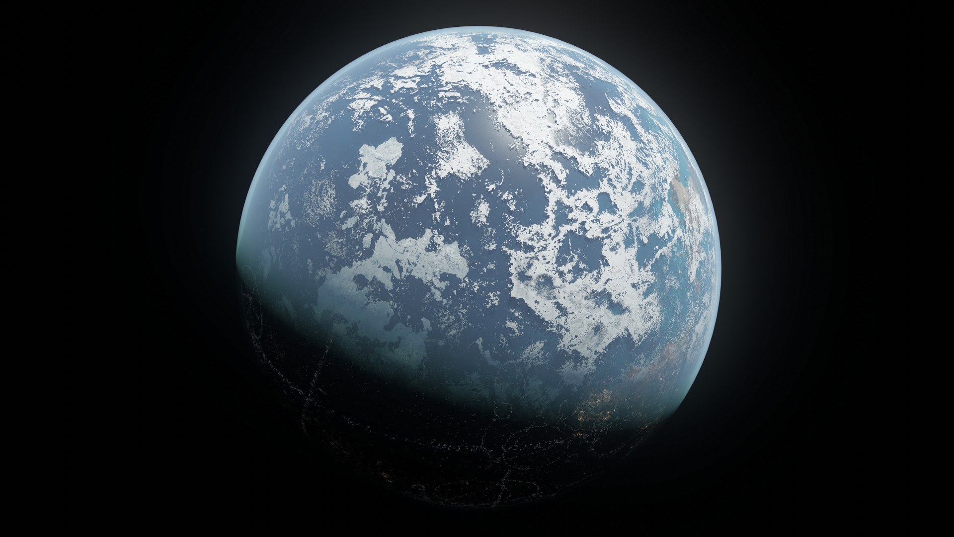 Cold Alien Planet 16K Model - TurboSquid 1808408