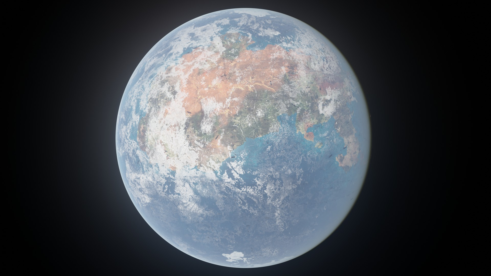 Cold Alien Planet 16K model - TurboSquid 1808408