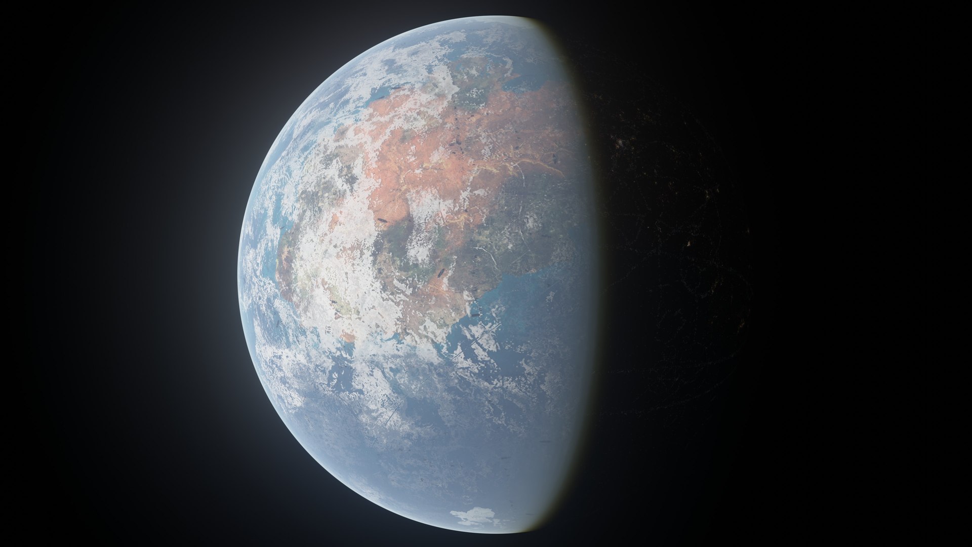 Cold Alien Planet 16K model - TurboSquid 1808408