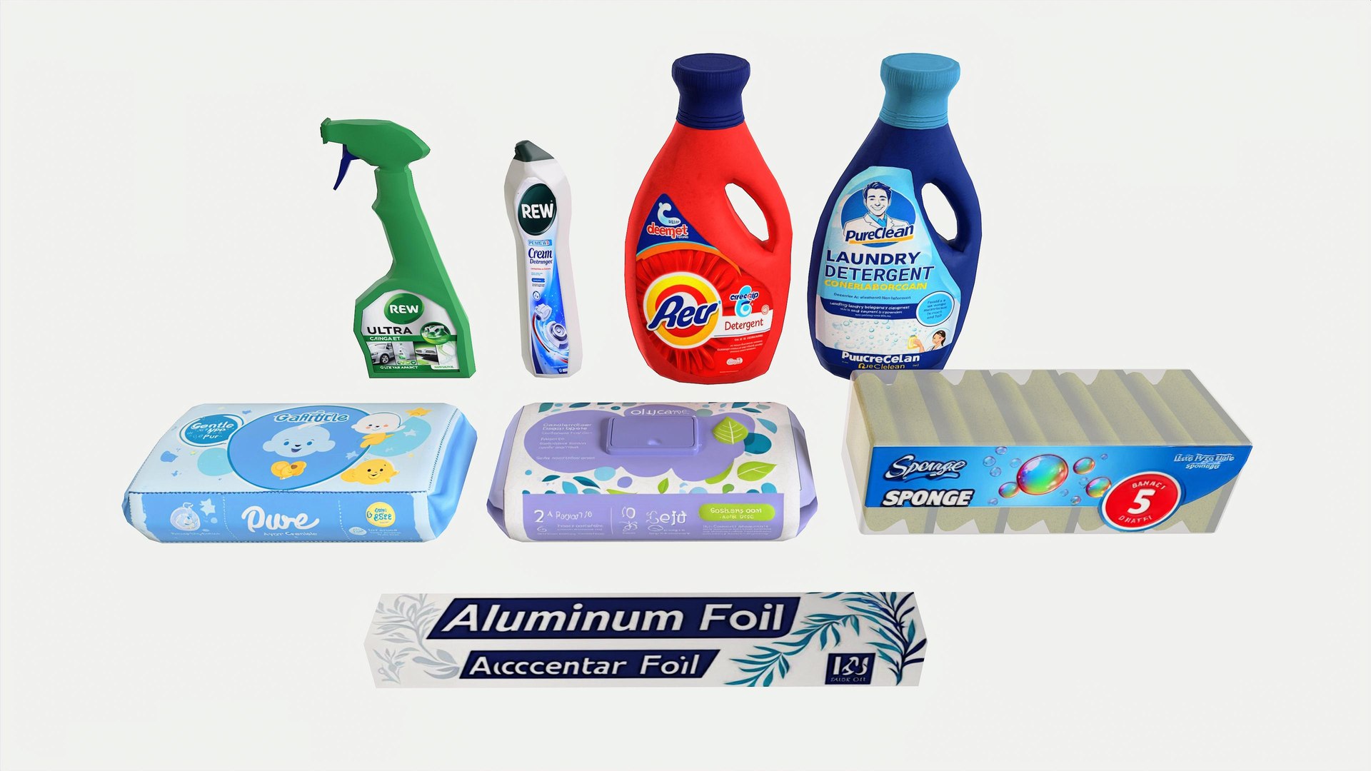 3D Cleaning Pack Model - TurboSquid 2323188