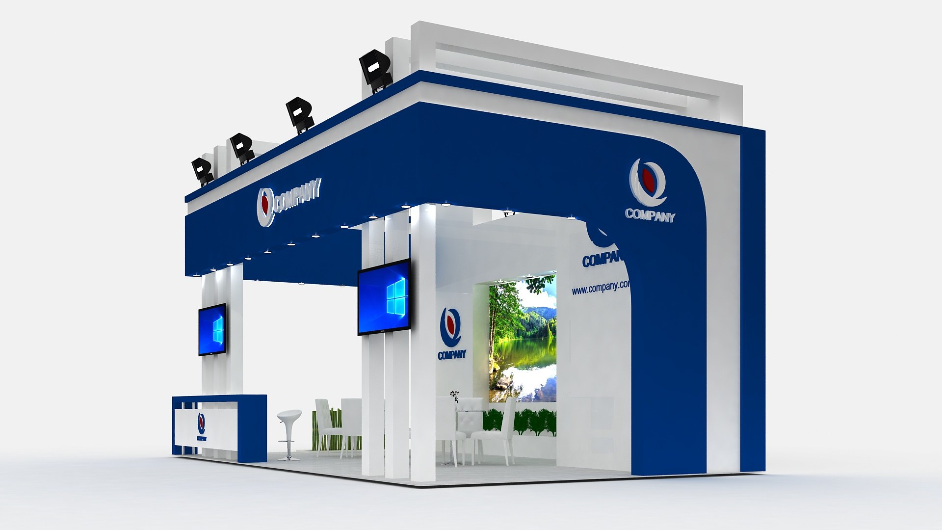 3D Exhibition Stand 5X9 - TurboSquid 2110201