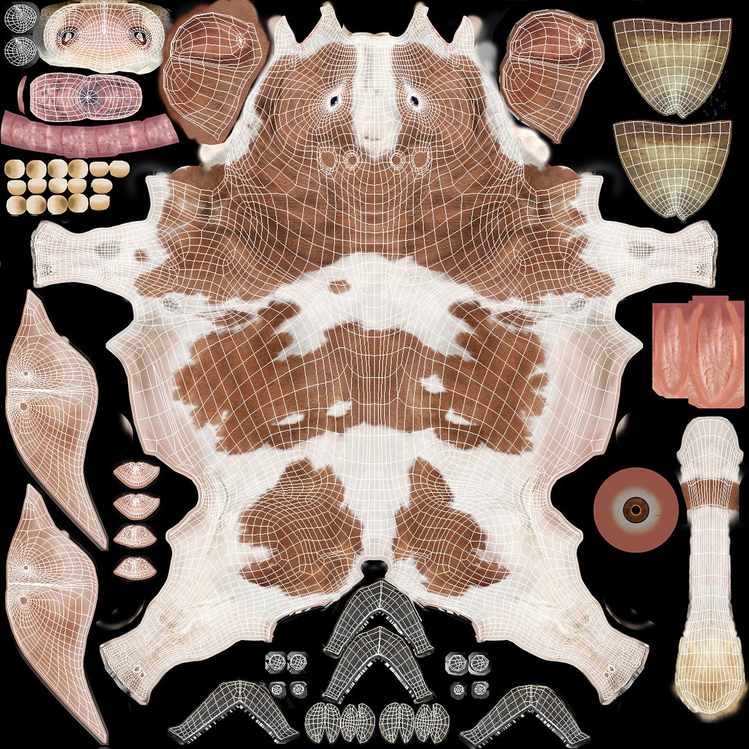 Cow Stalls And Cow 3D Model - TurboSquid 2376711