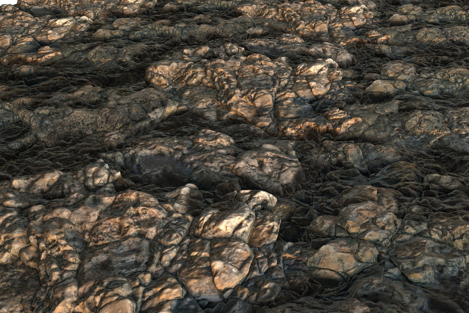 3d coral reef ground scan model