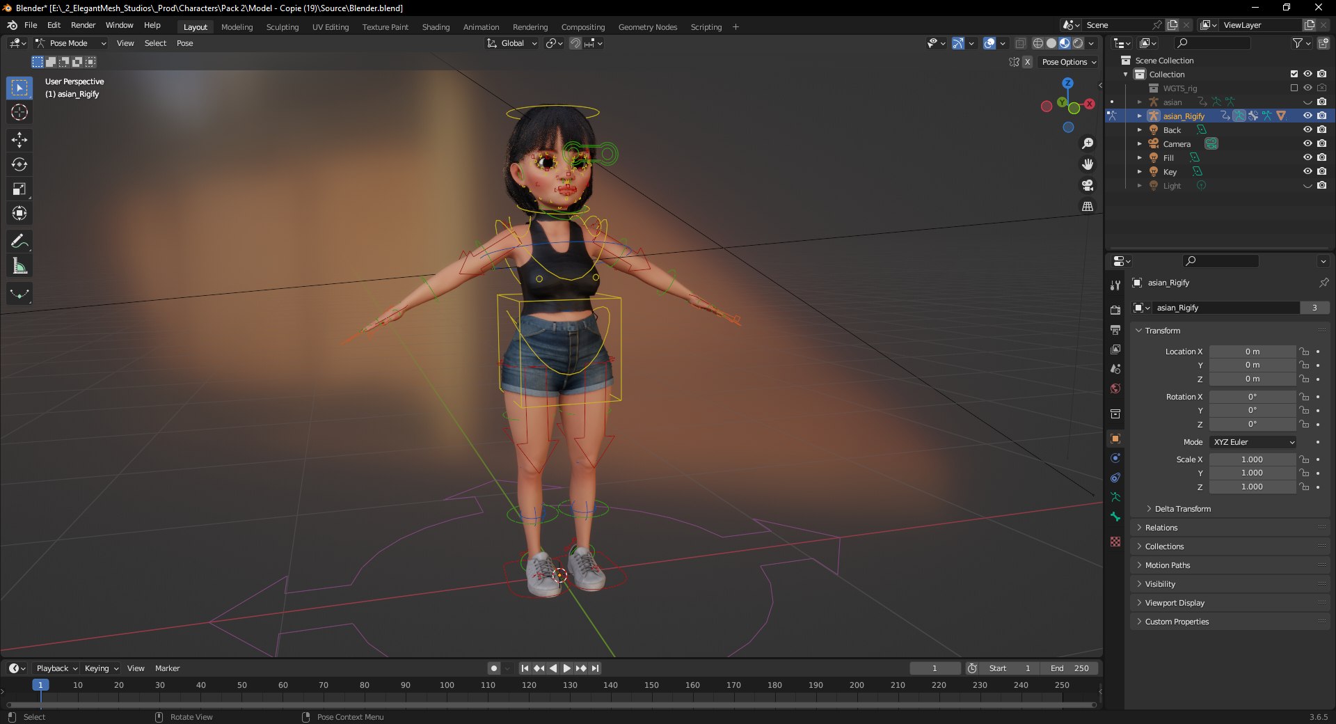 Cartoon Cute Woman Stylized Low-poly 3D Model Model - TurboSquid 2272890