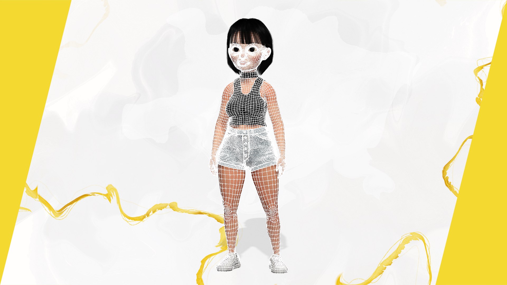 Cartoon Cute Woman Stylized Low-poly 3D Model Model - TurboSquid 2272890