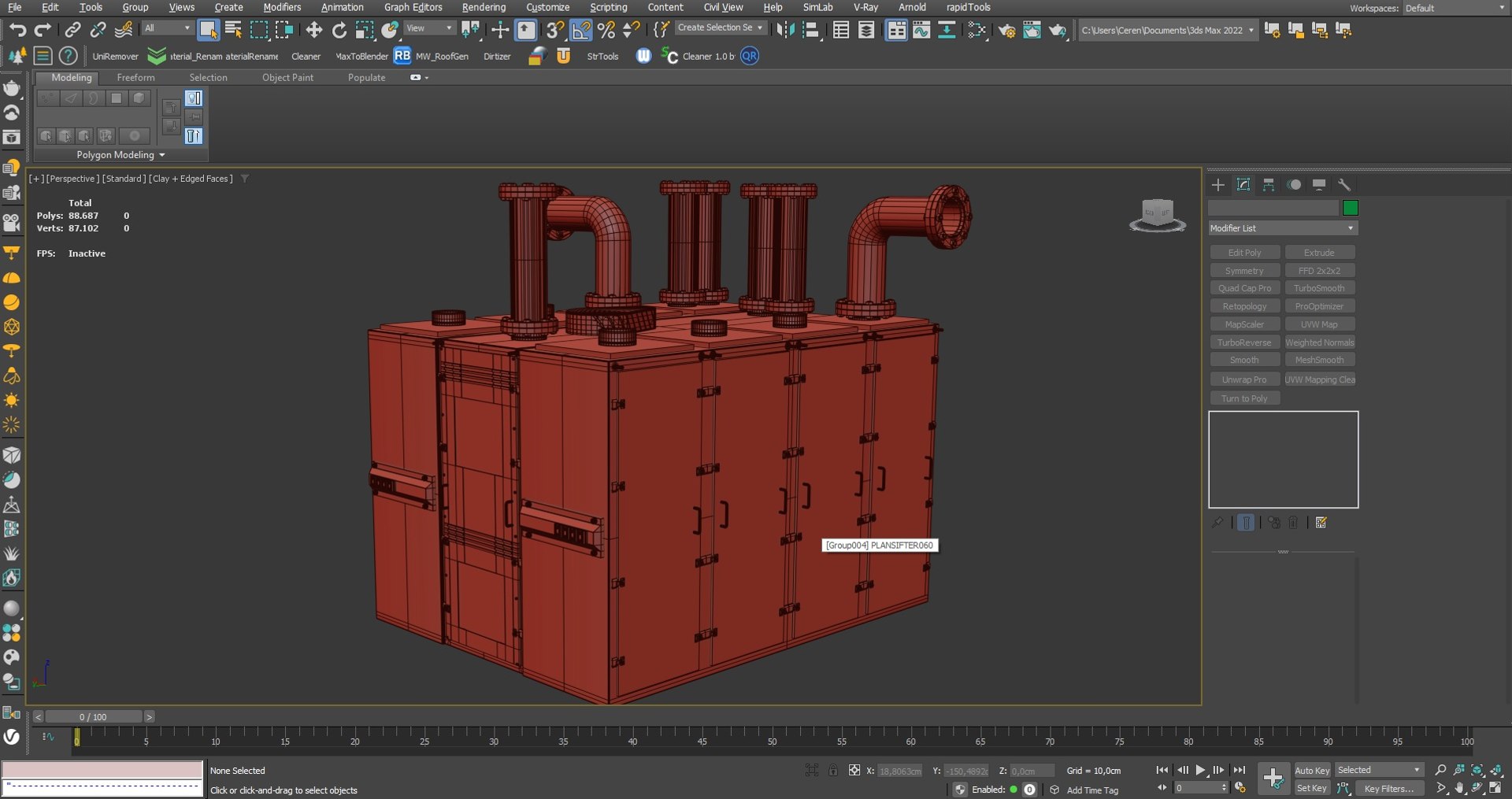 Plansifter Plansichter Grain Factory Wheat Flour Milling Machine 3D ...