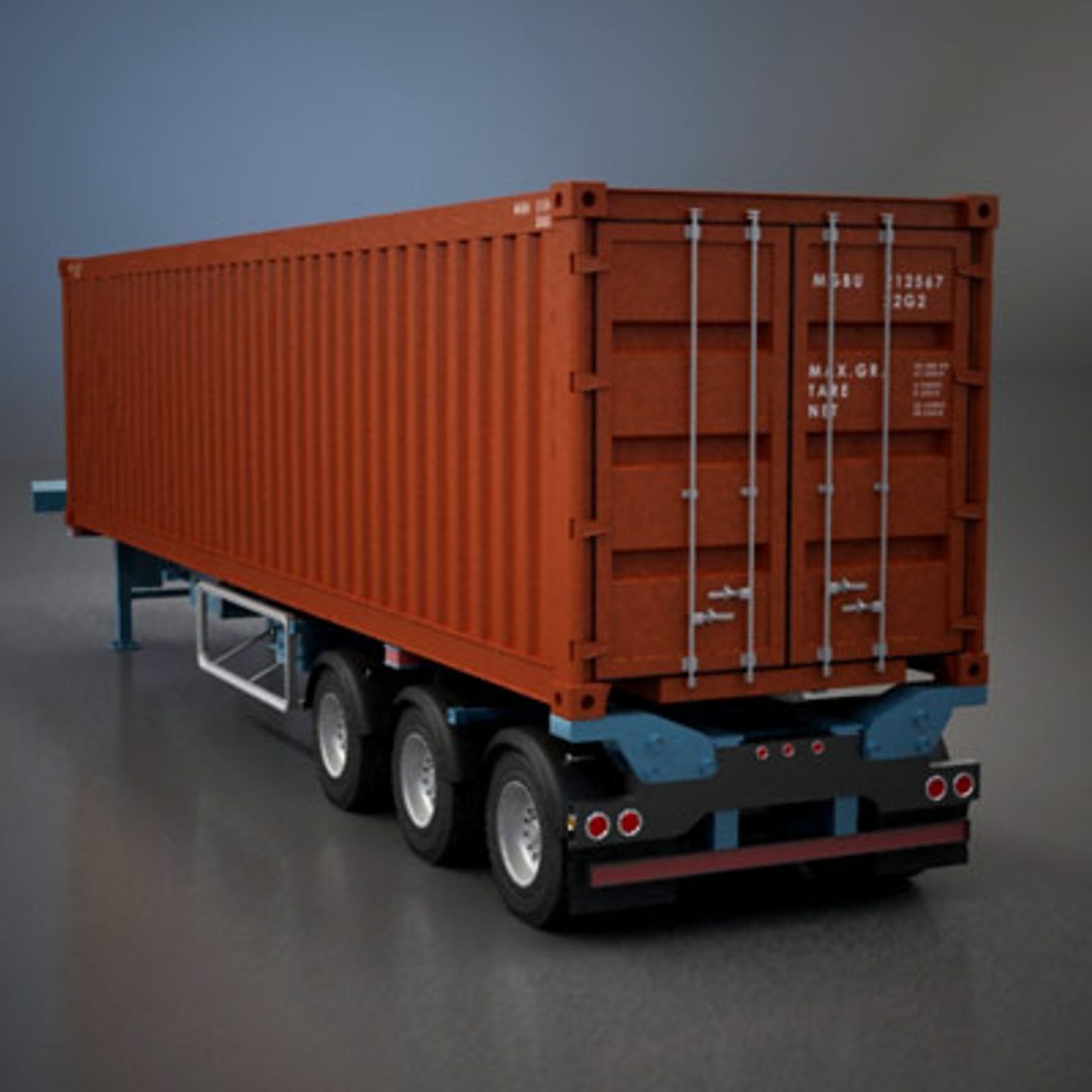 ottawa yard truck shipping container 3d model