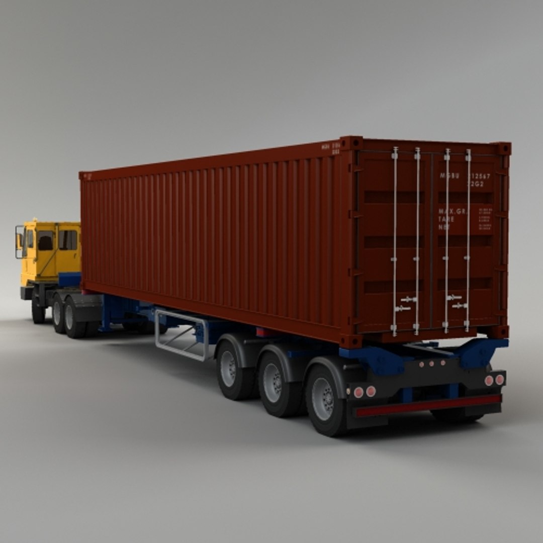 ottawa yard truck shipping container 3d model