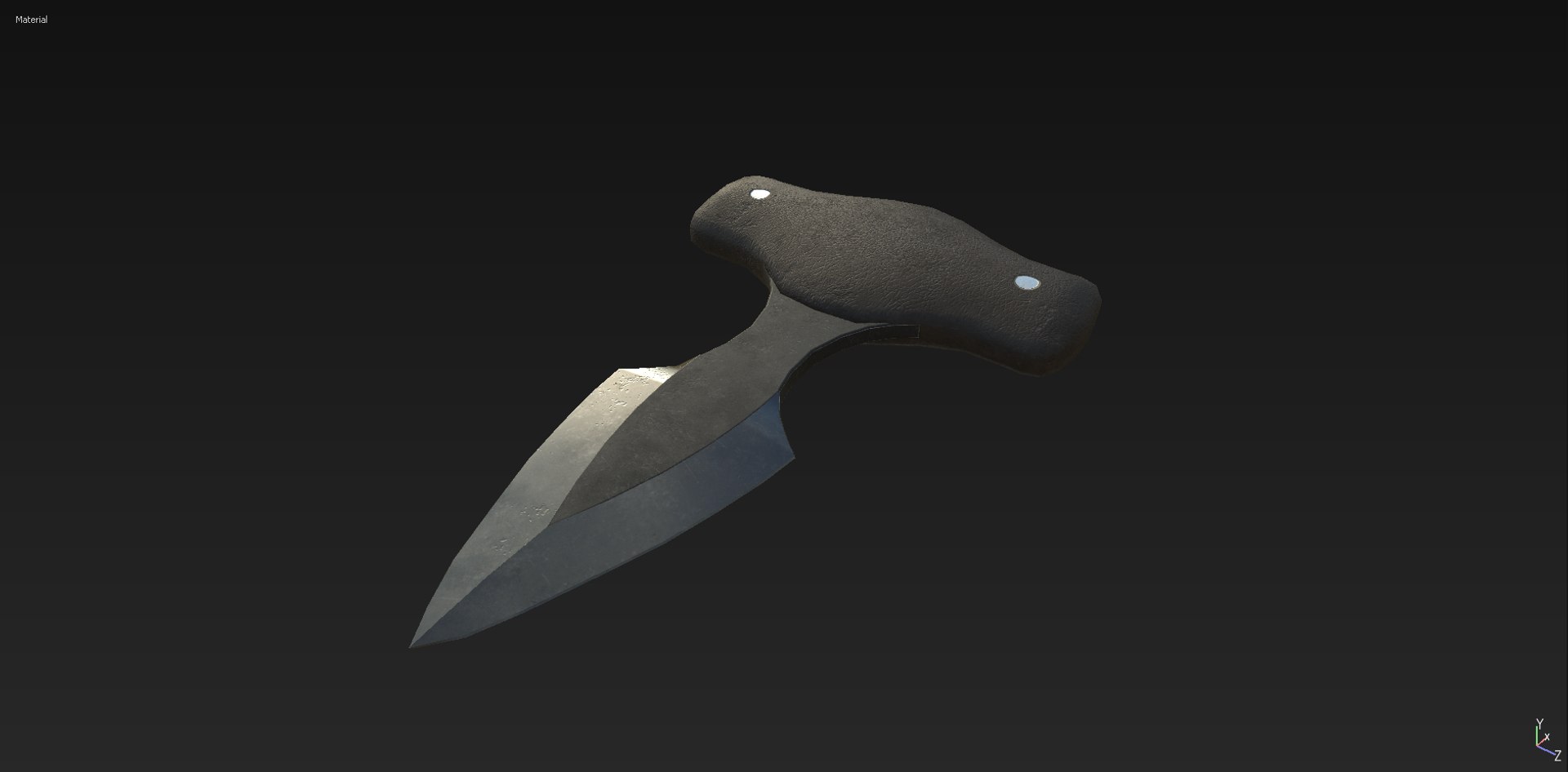 3d Model Push Dagger