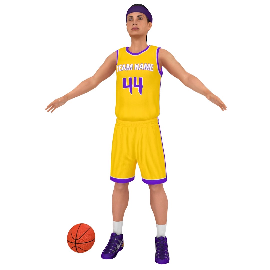 3D Female Basketball Player Ball Model - TurboSquid 1312804