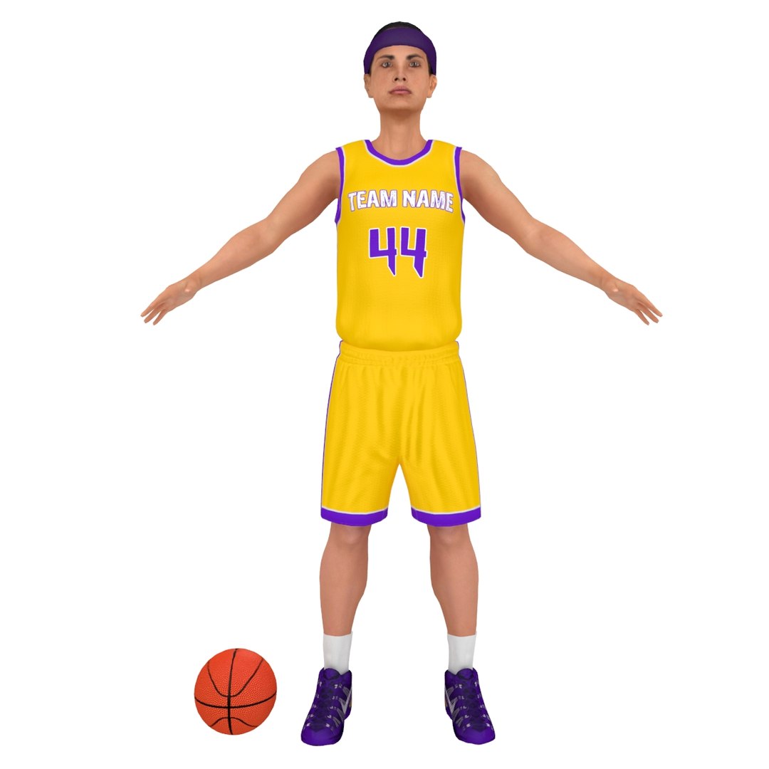 3D Female Basketball Player Ball Model - TurboSquid 1312804