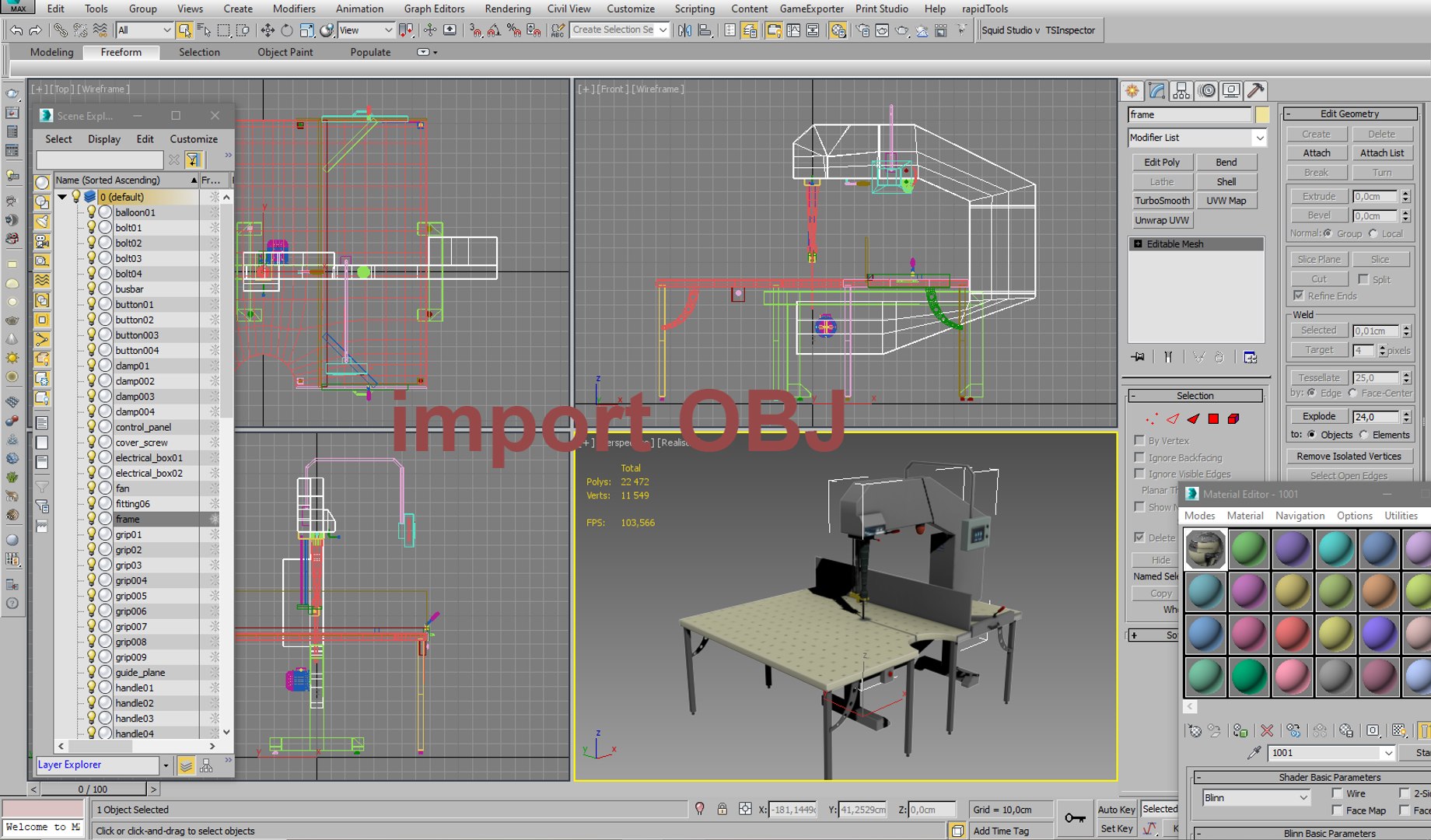 3D Model Fabric Cutting Machine - TurboSquid 2161462