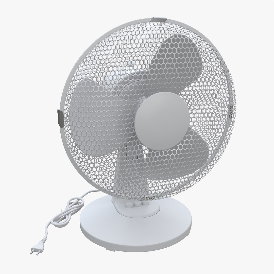 Table Fan White 3D - TurboSquid 1952344