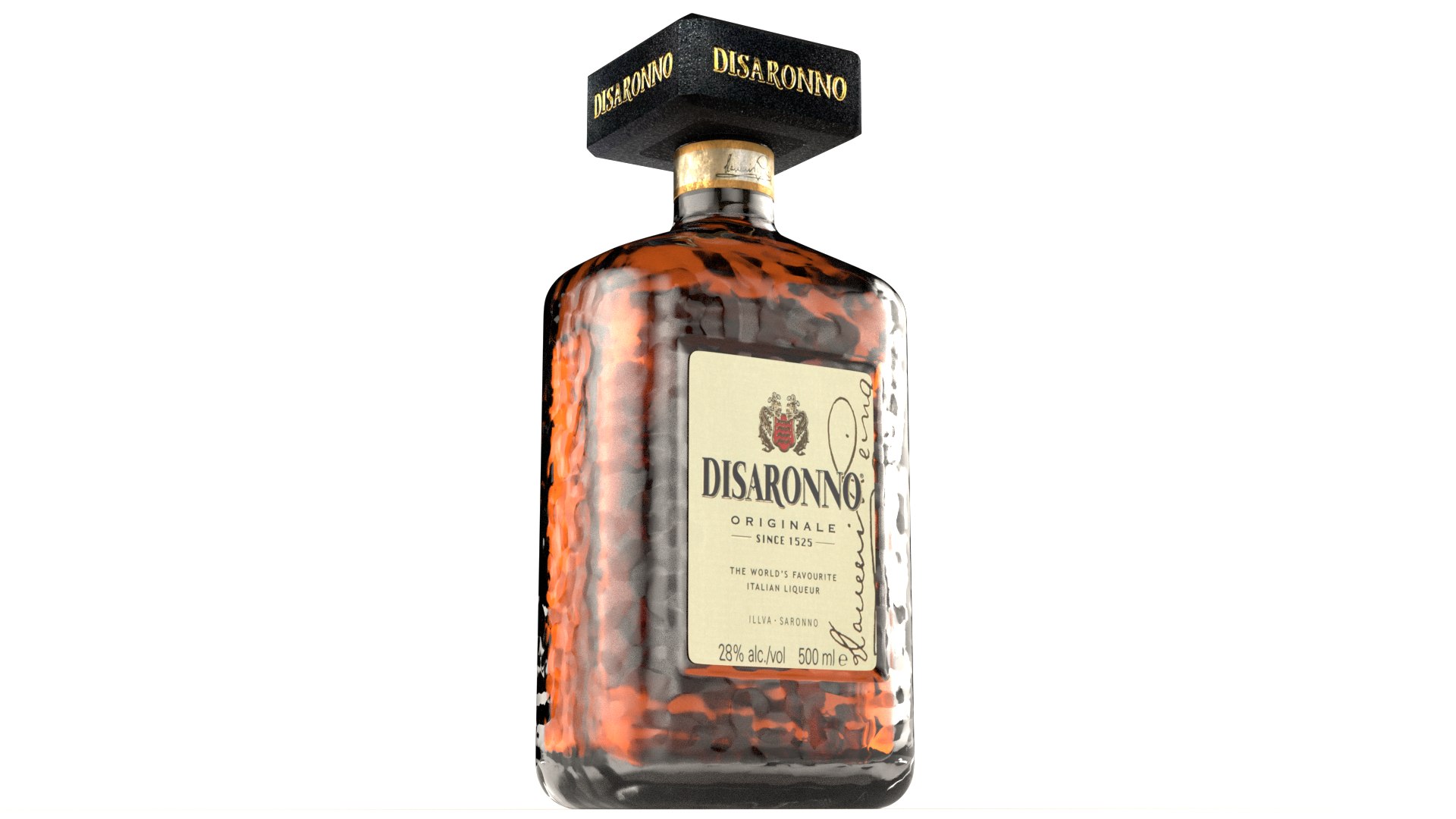 Disaronno Amaretto Alcohol Bottle 3D - TurboSquid 2417773