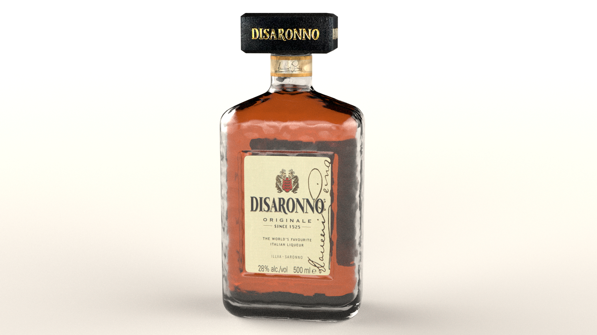 Disaronno Amaretto Alcohol Bottle 3D - TurboSquid 2417773