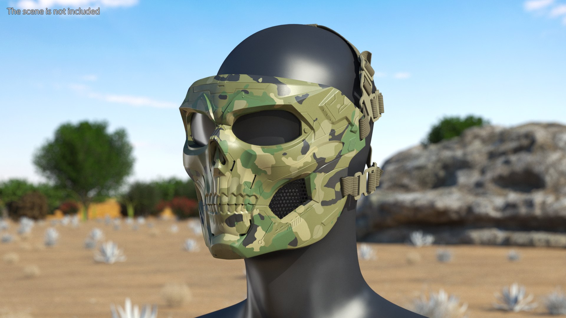 3D Tactical Mask Skull Camouflage Model - TurboSquid 2108898