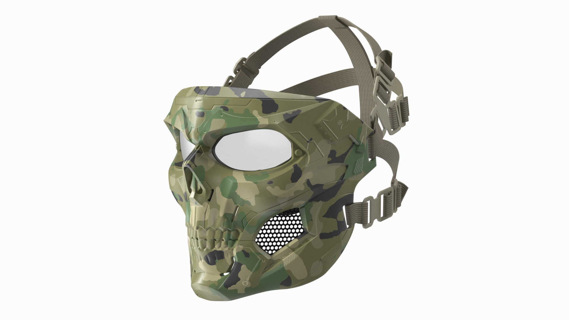 3D Tactical Mask Skull Camouflage Model - TurboSquid 2108898