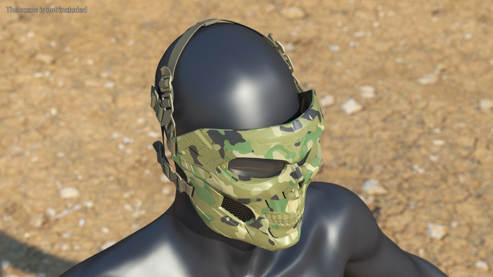 3D Tactical Mask Skull Camouflage Model - TurboSquid 2108898