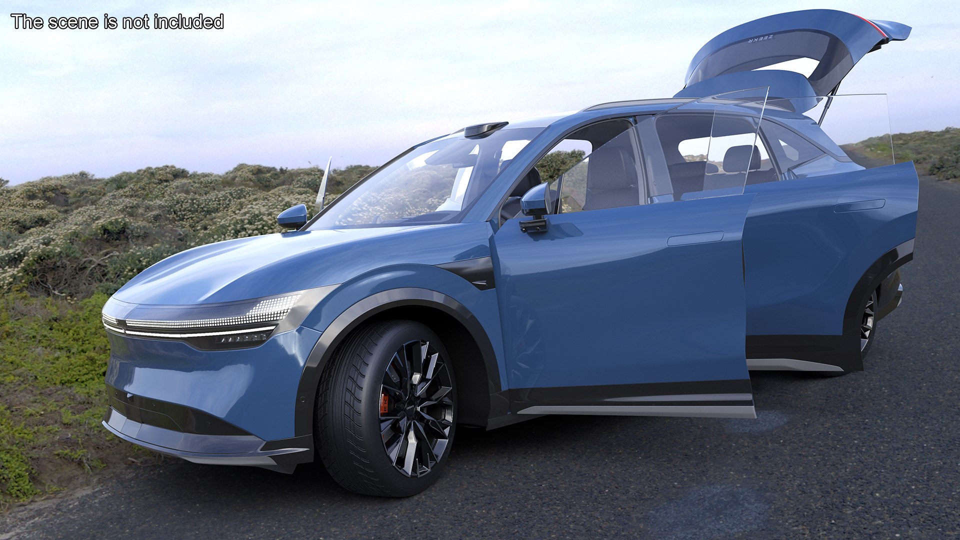 Zeekr 7X Performance Ocean Blue SUV 3D - TurboSquid 2395876