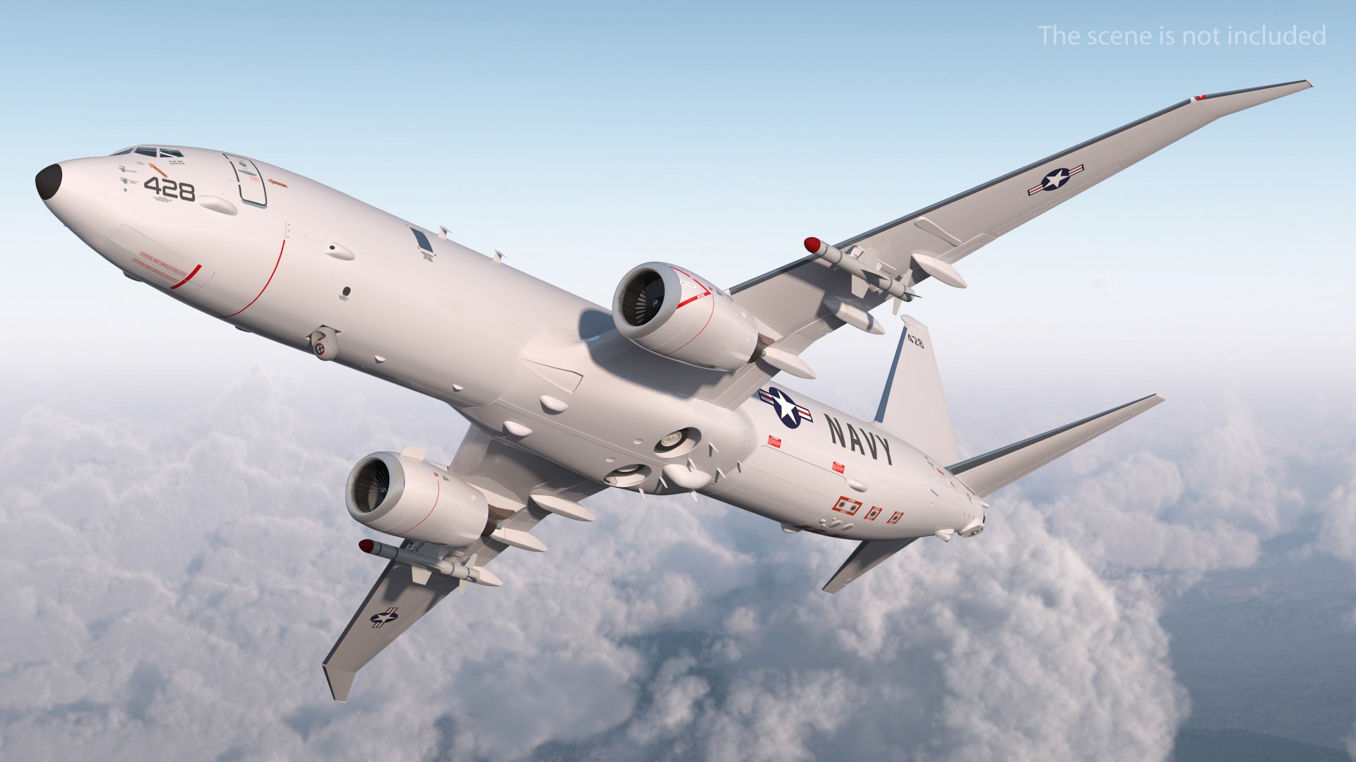 Boeing p-8 poseidon military aircraft 3D - TurboSquid 1518209
