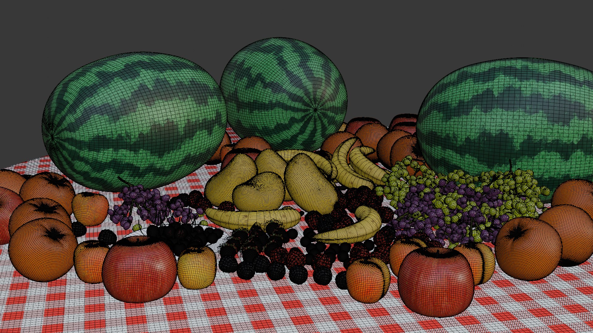 Realistic 3D Fruits Collection Game Animation Ready 3D Model ...