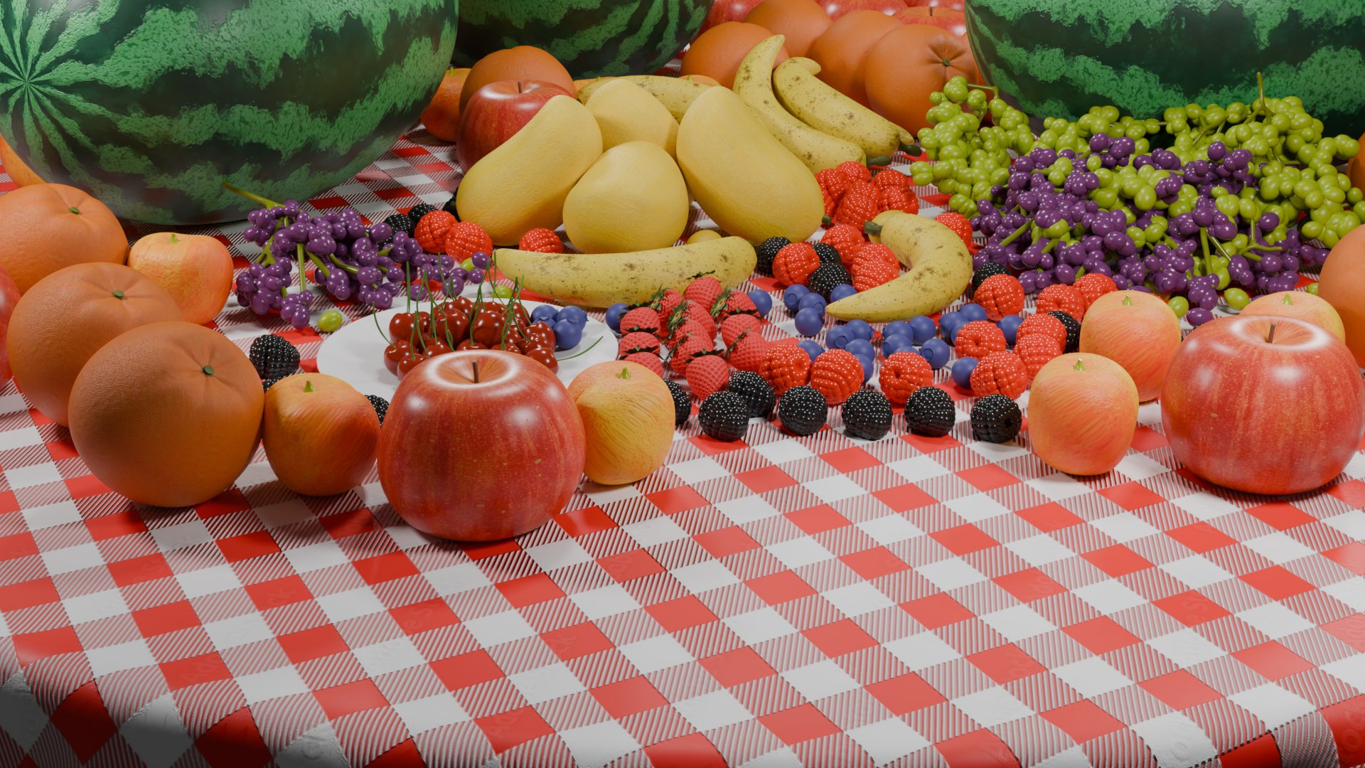 Realistic 3D Fruits Collection Game Animation Ready 3D Model ...