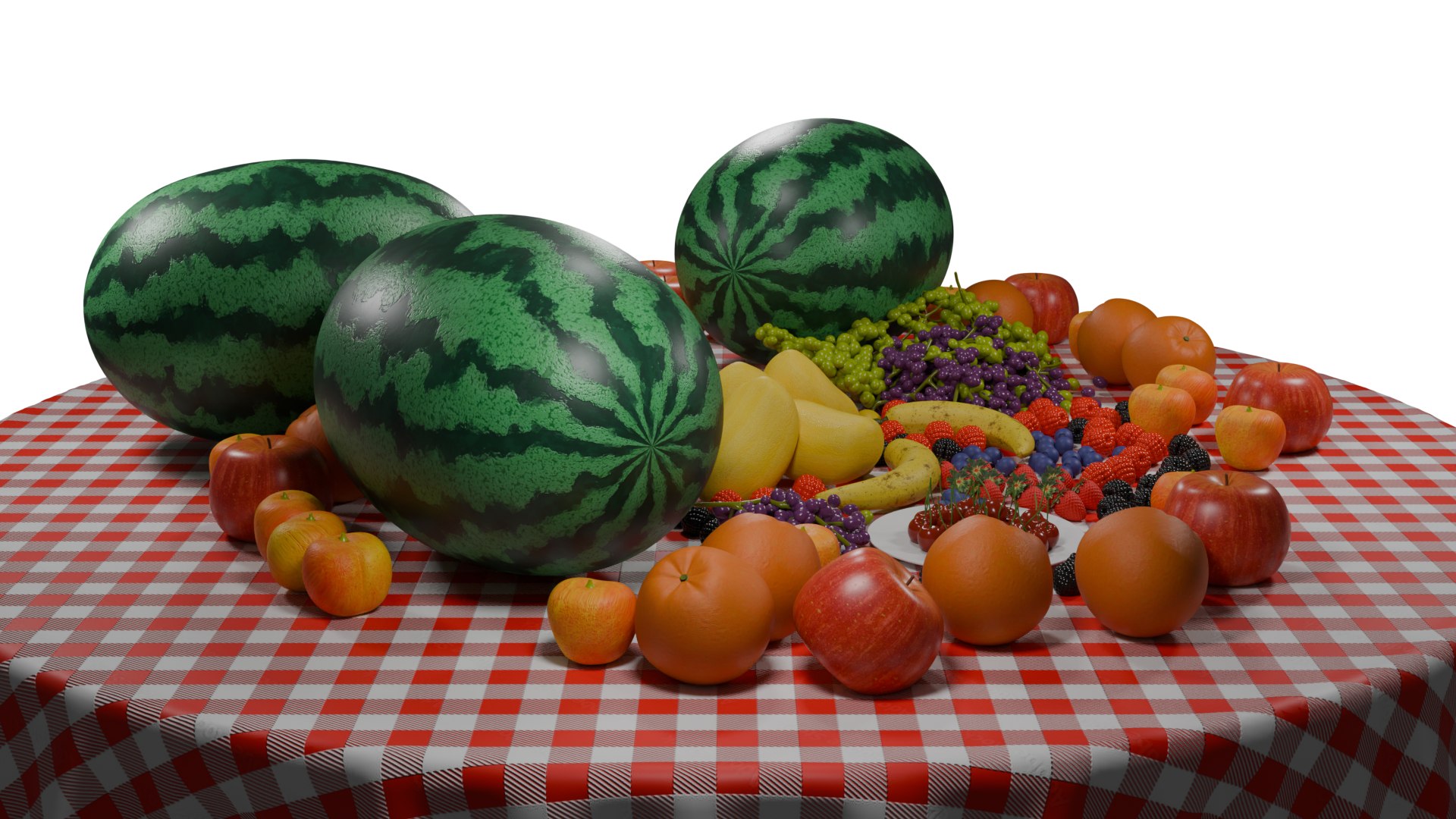 Realistic 3D Fruits Collection Game Animation Ready 3D Model ...