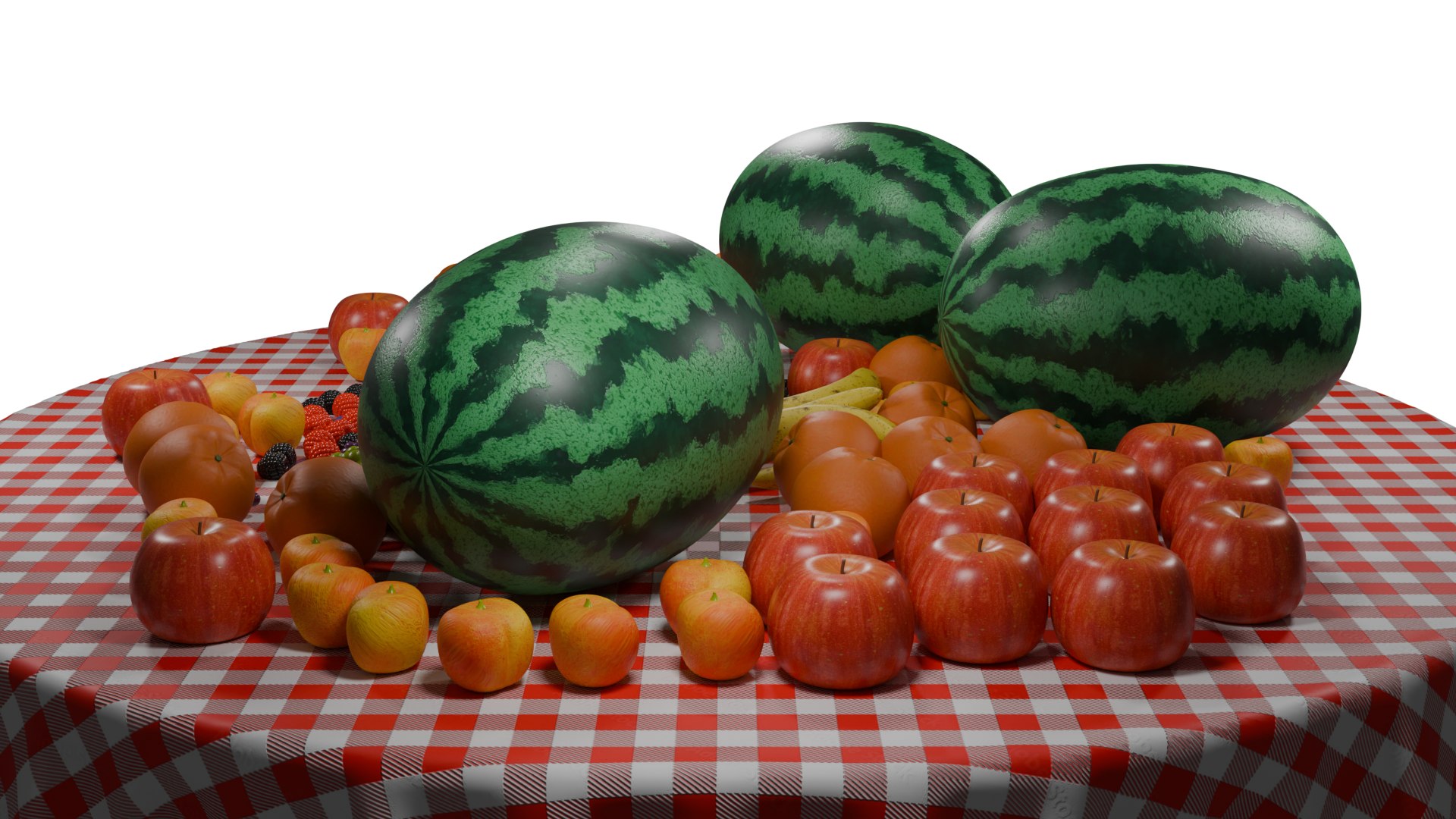 Realistic 3D Fruits Collection Game Animation Ready 3D Model ...