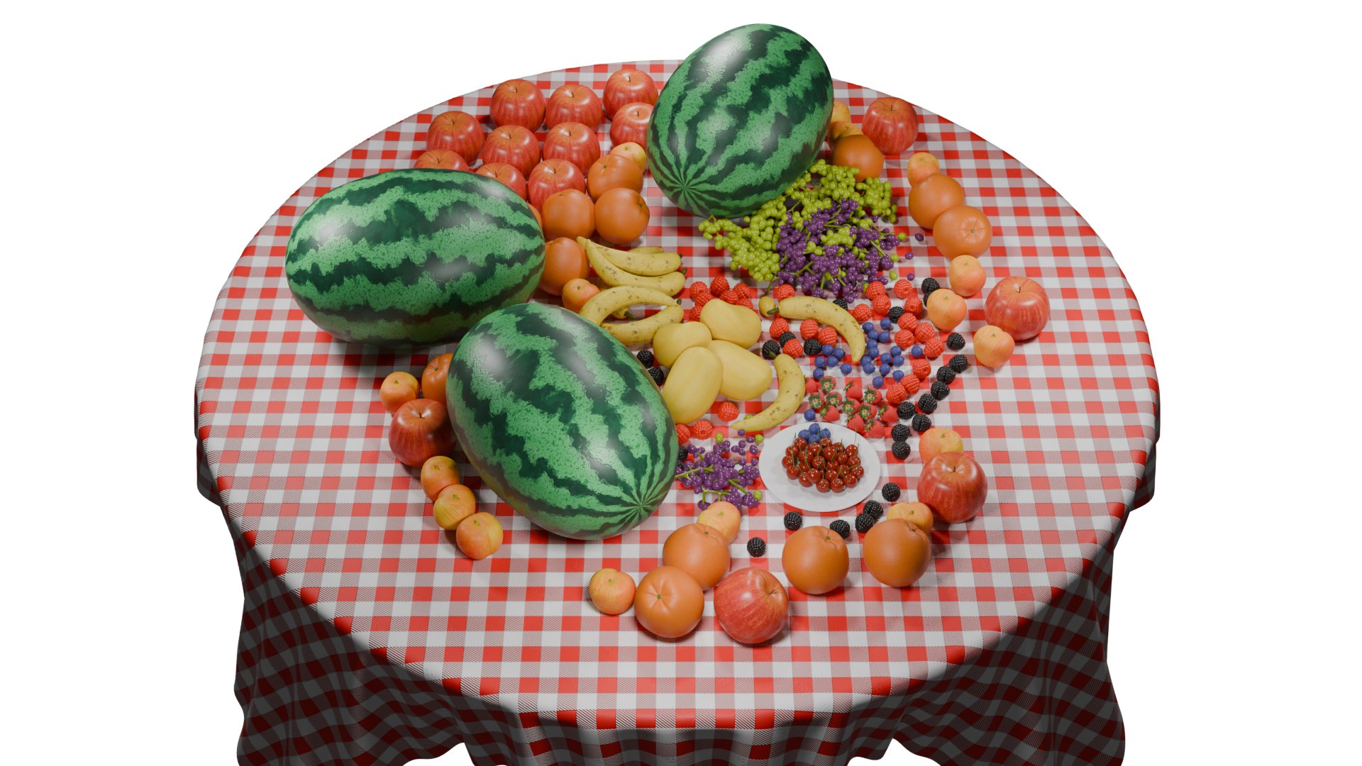 Realistic 3D Fruits Collection Game Animation Ready 3D Model ...