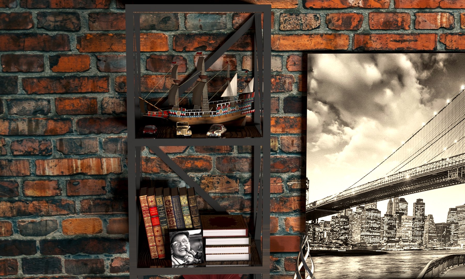 3D Shelves With Decor - TurboSquid 2026148