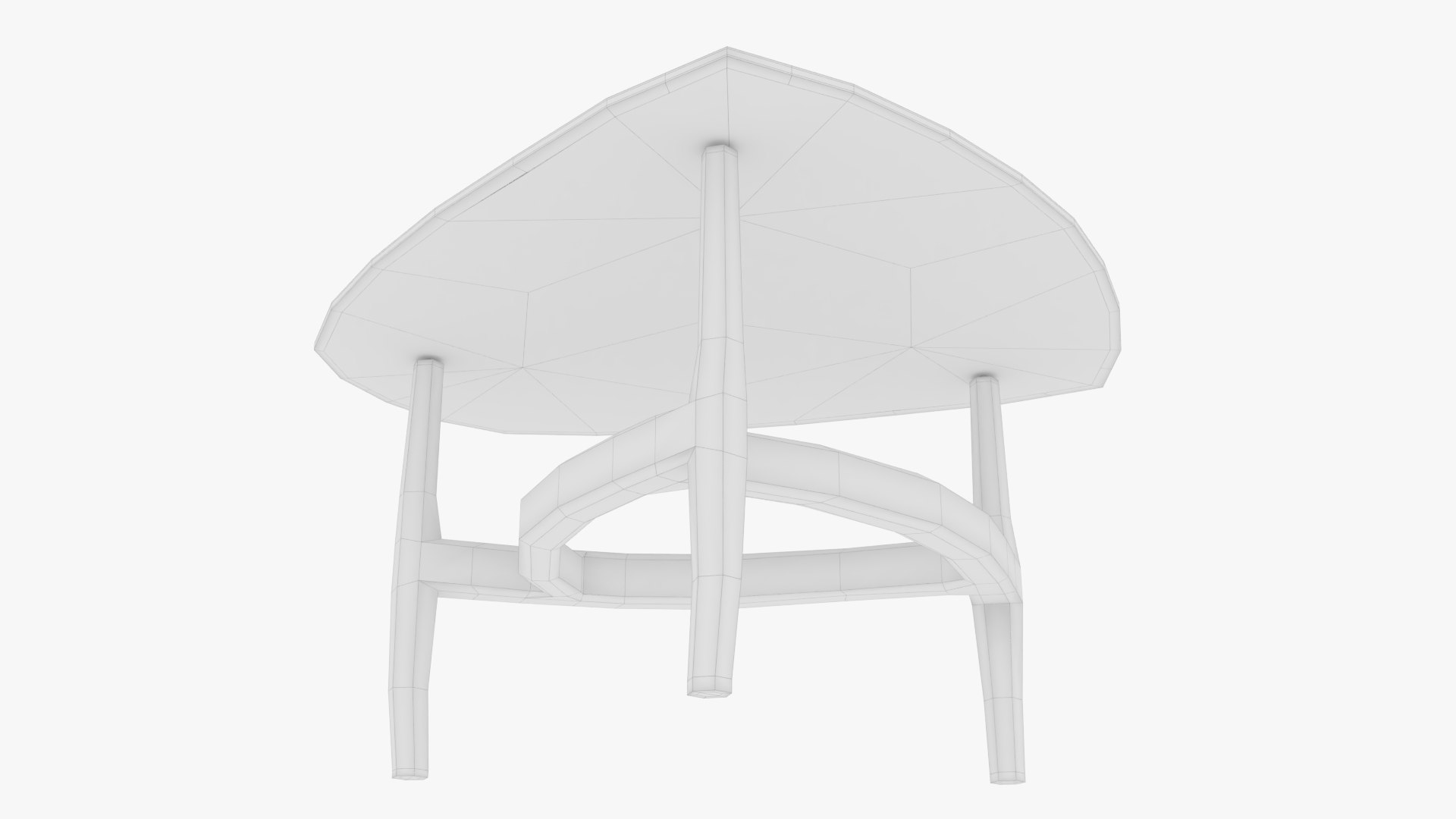 3D Triangular Coffee Table With Glass Top - TurboSquid 2314412