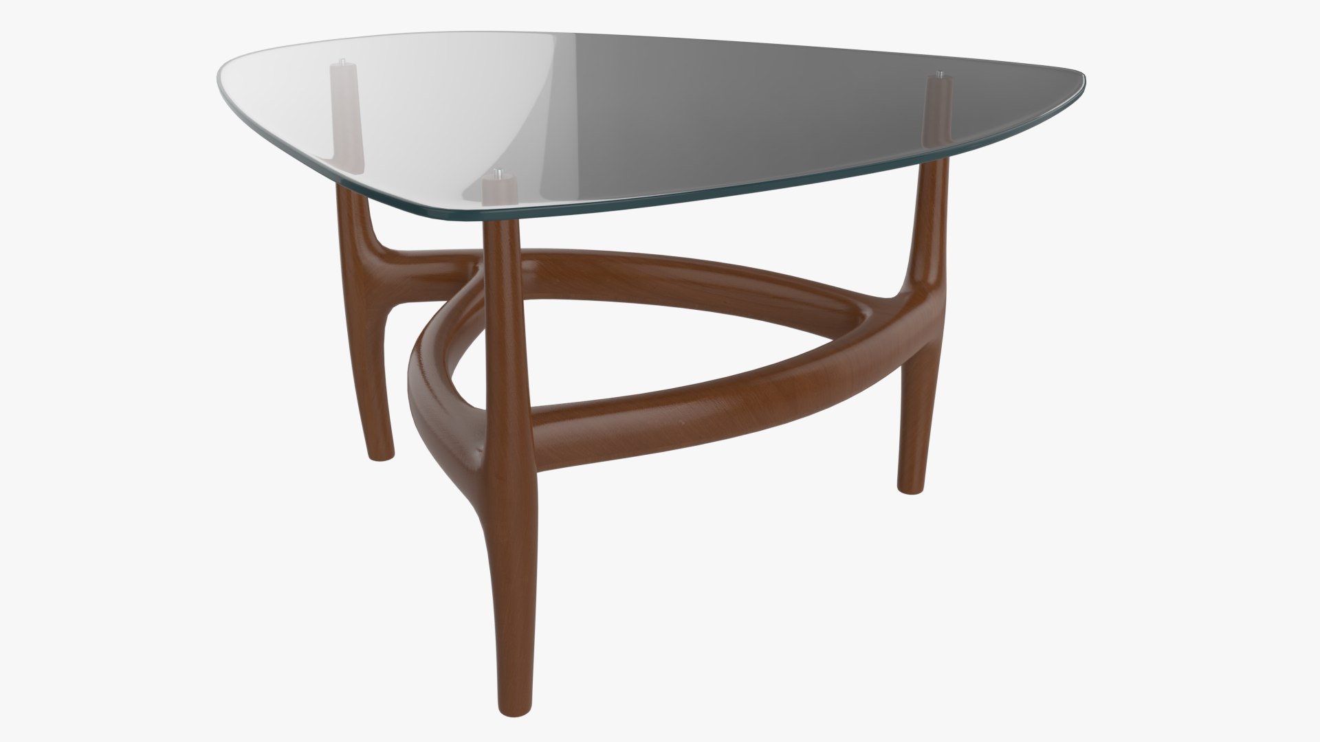 3D Triangular Coffee Table With Glass Top - TurboSquid 2314412