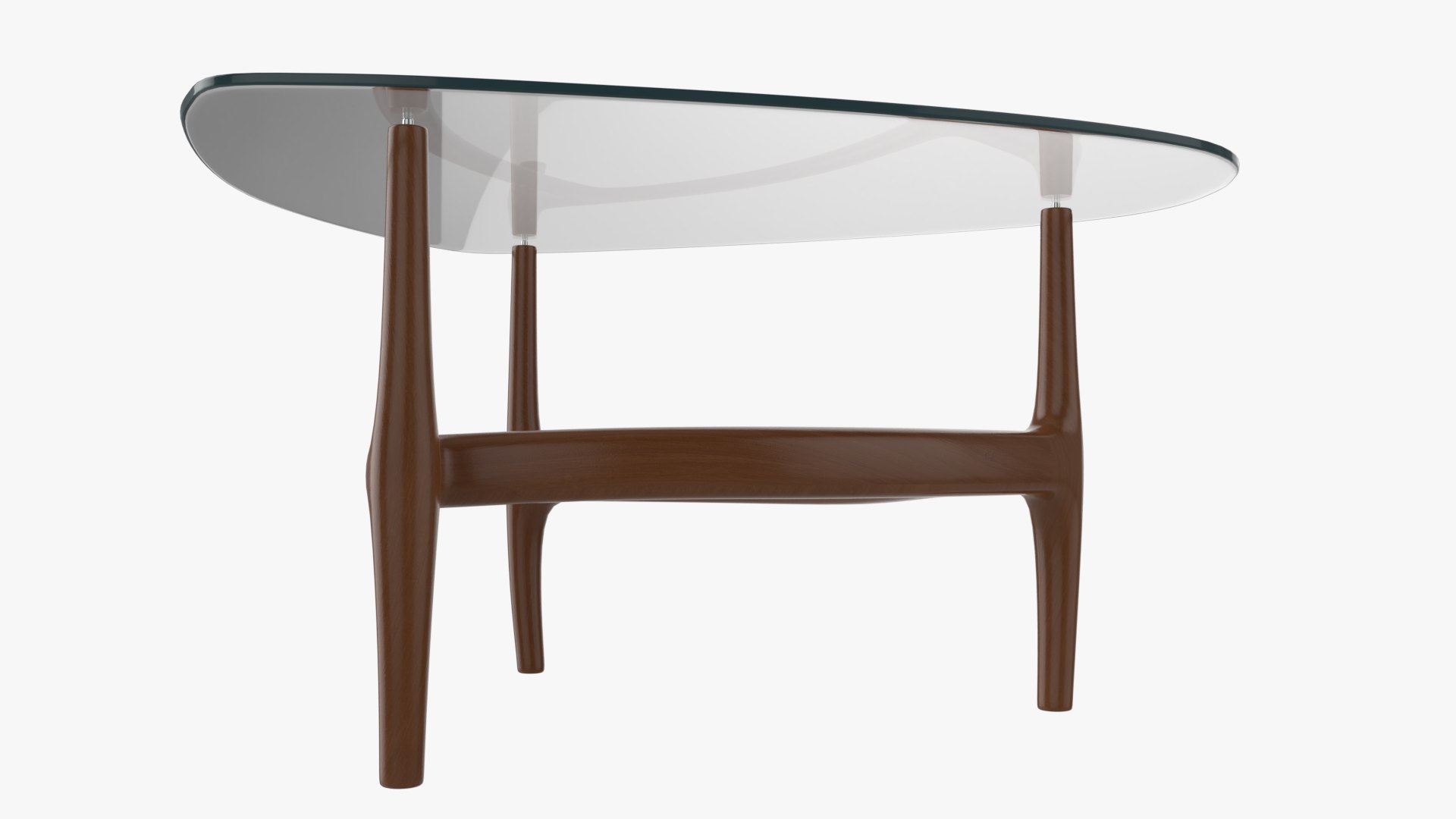 3D Triangular Coffee Table With Glass Top - TurboSquid 2314412