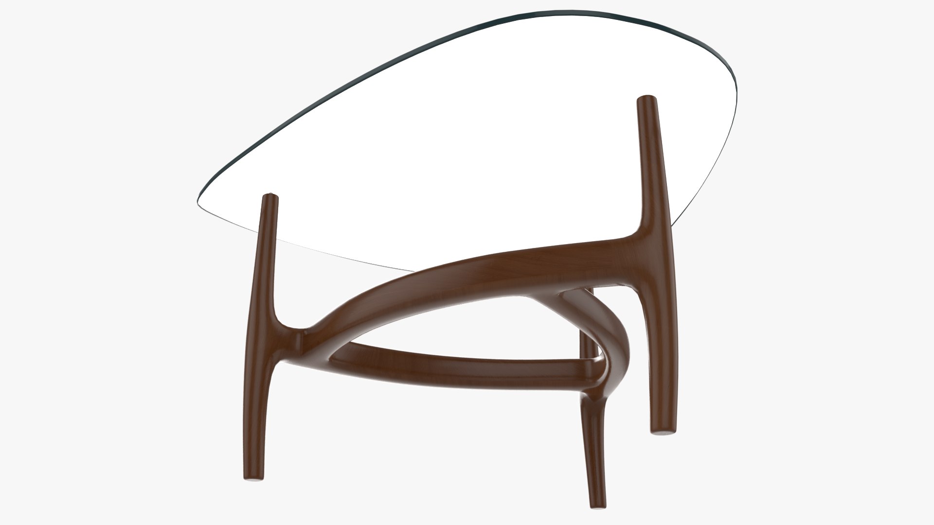 3D Triangular Coffee Table With Glass Top - TurboSquid 2314412